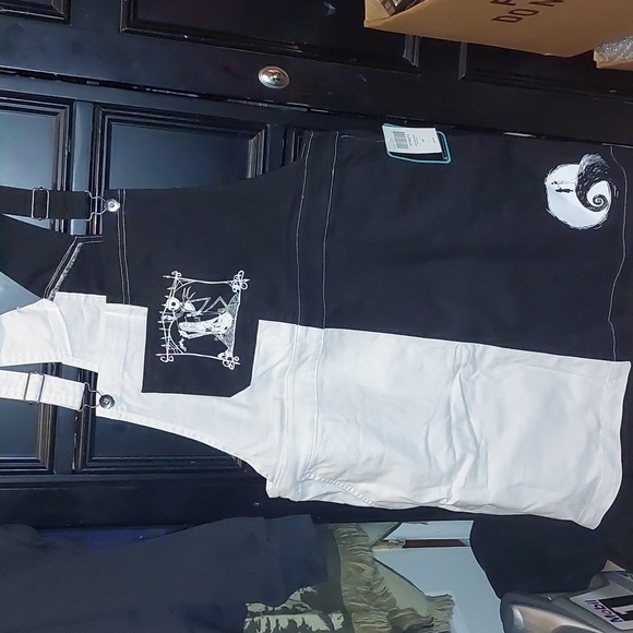 Skirts | Nightmare Before Christmas Split Color Overalls Skirt | Poshmark